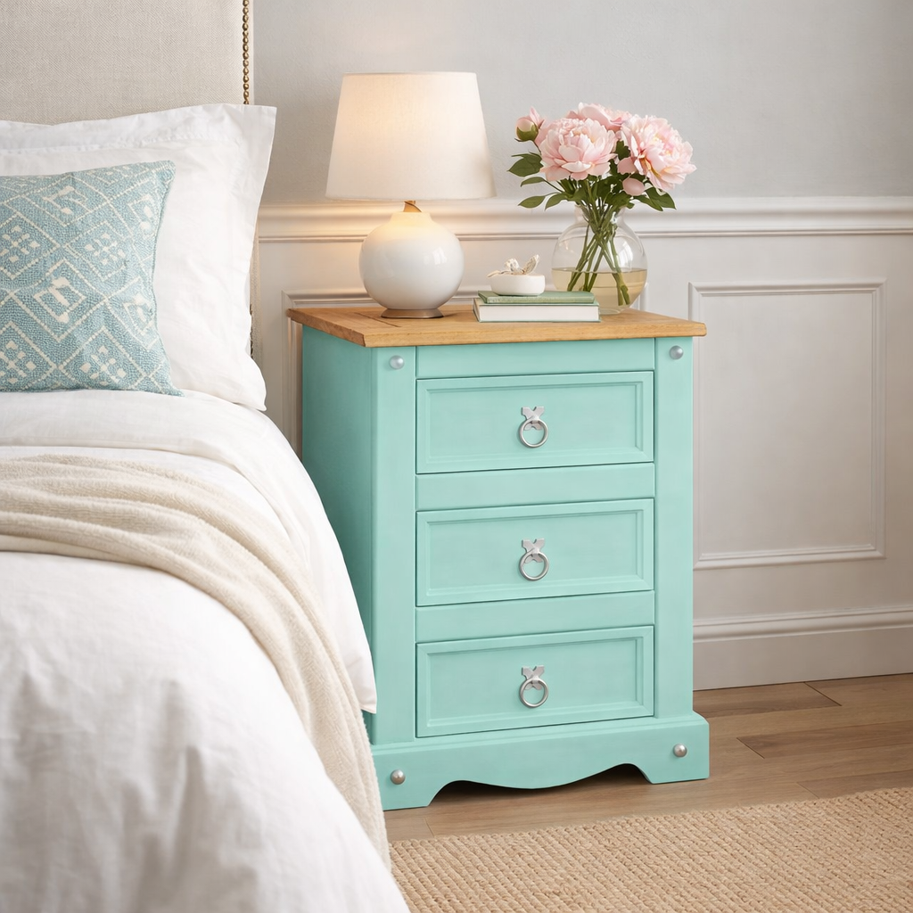 MONACO Solid Sheesham Wood Bedside Table - 3 Years Warranty (LUXE EDIT – Ganpati Arts