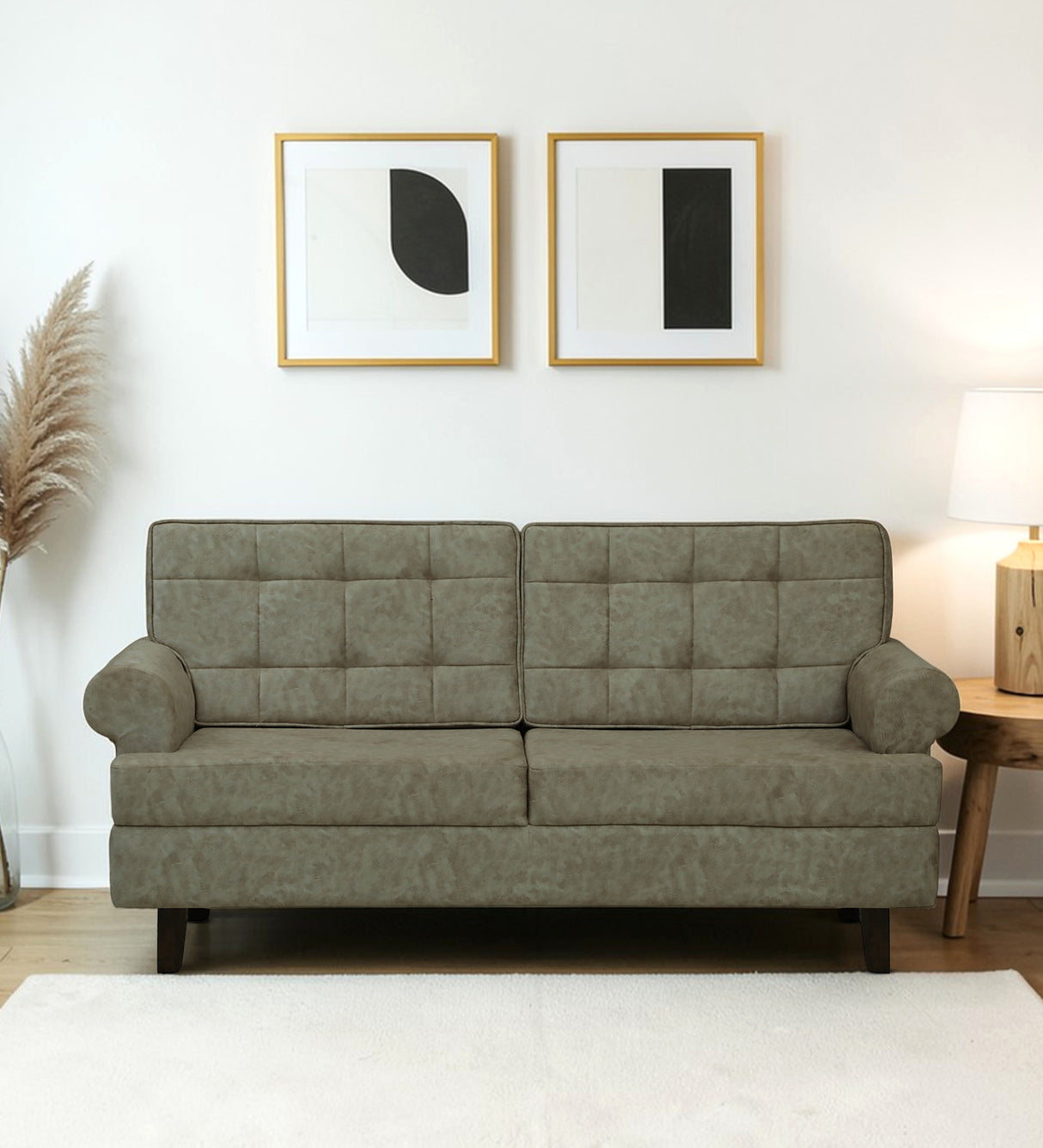 FABRIO Three Seater Upholstered Sofa Velvet - 12 Months Warranty - Bei ...