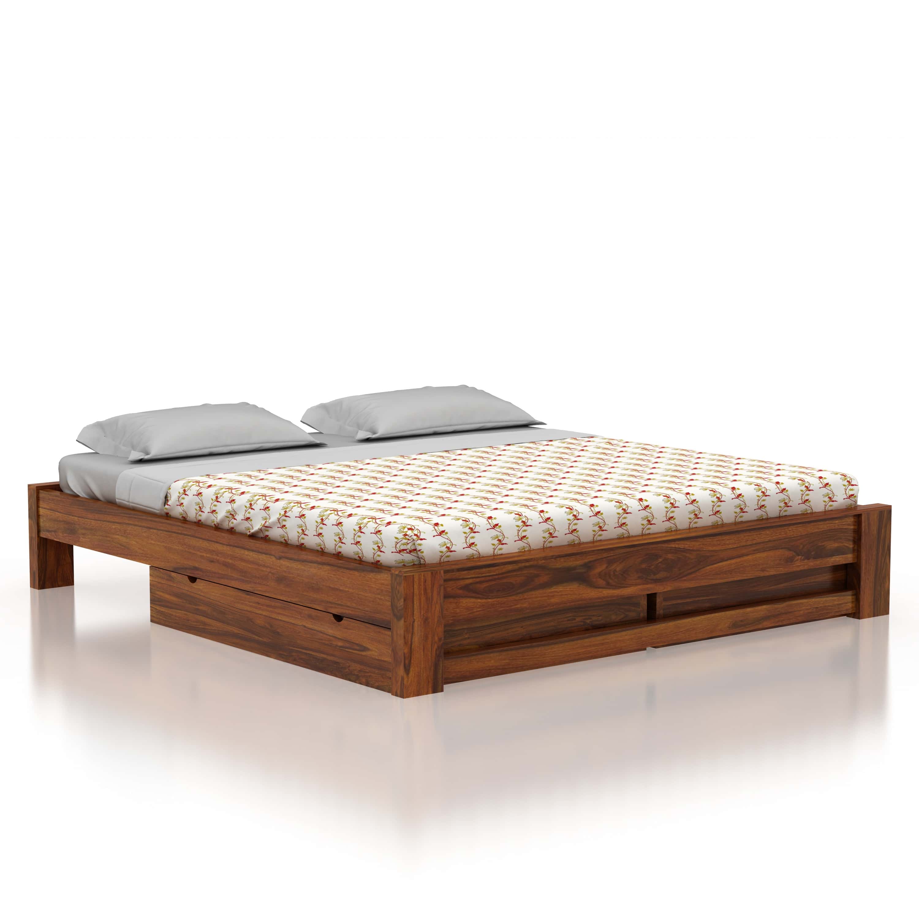 King platform bed frame without headboard store